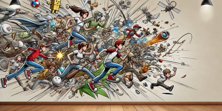 Creating Dynamic Action Scenes in Cartoon Illustrations